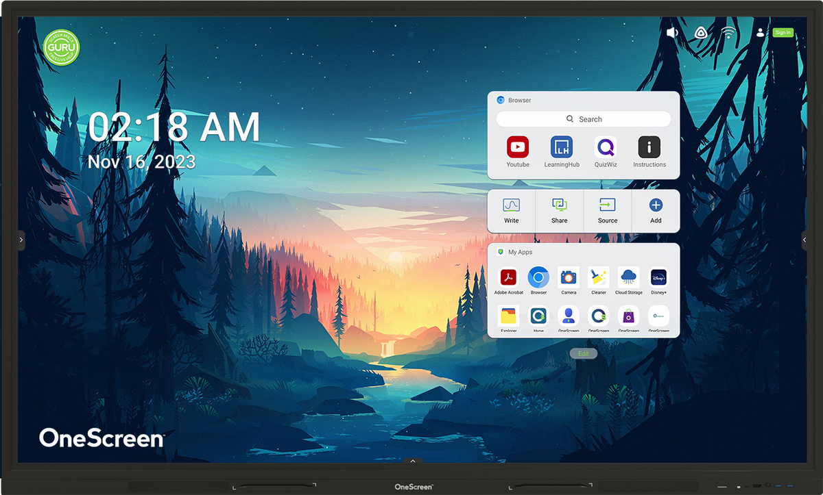 OneScreen TL7 86" Interactive Touchscreen