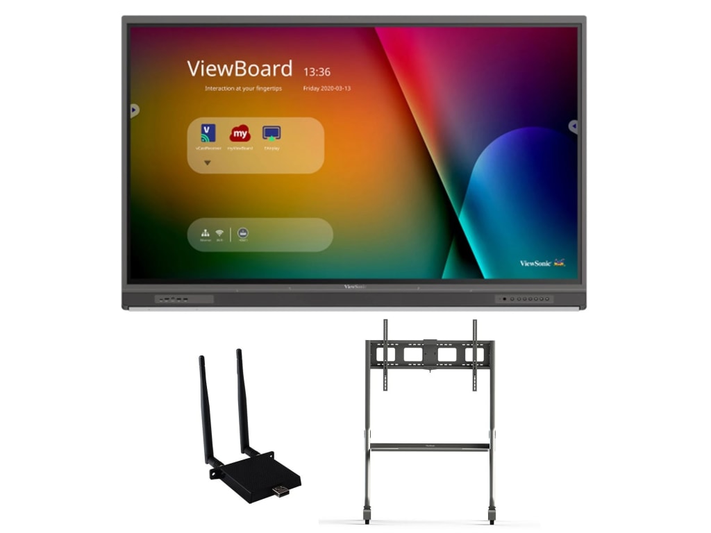 ViewSonic IFP7552-1C-E4 - 75" ViewBoard Interactive Display Bundle
